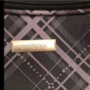 Embark | Bags | Embark Black Lavender Plaid Travel Business Laptop ...